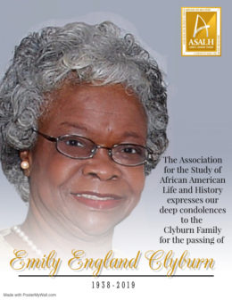 Celebration of the Life and Legacy of Emily England Clyburn | ASALH ...
