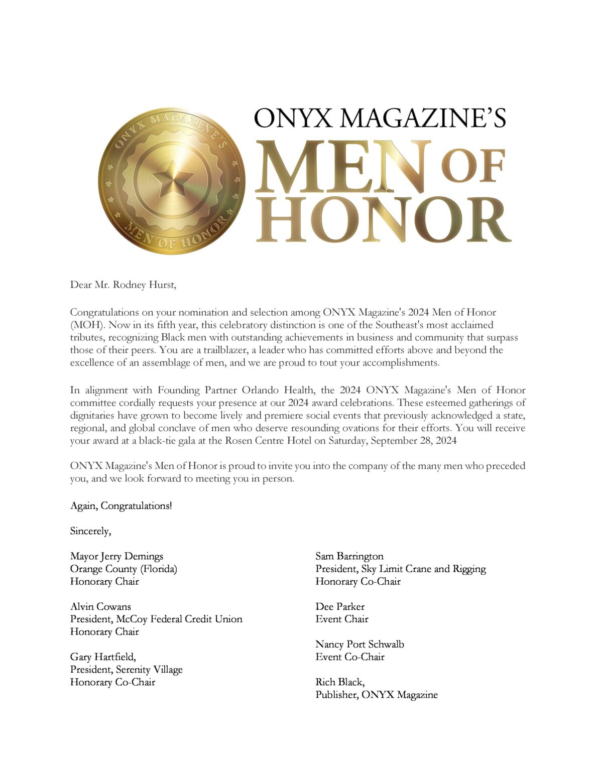 ONYX Magazine’s Men of Honor Gala Recognizes ASALH Member Rodney Hurst ...