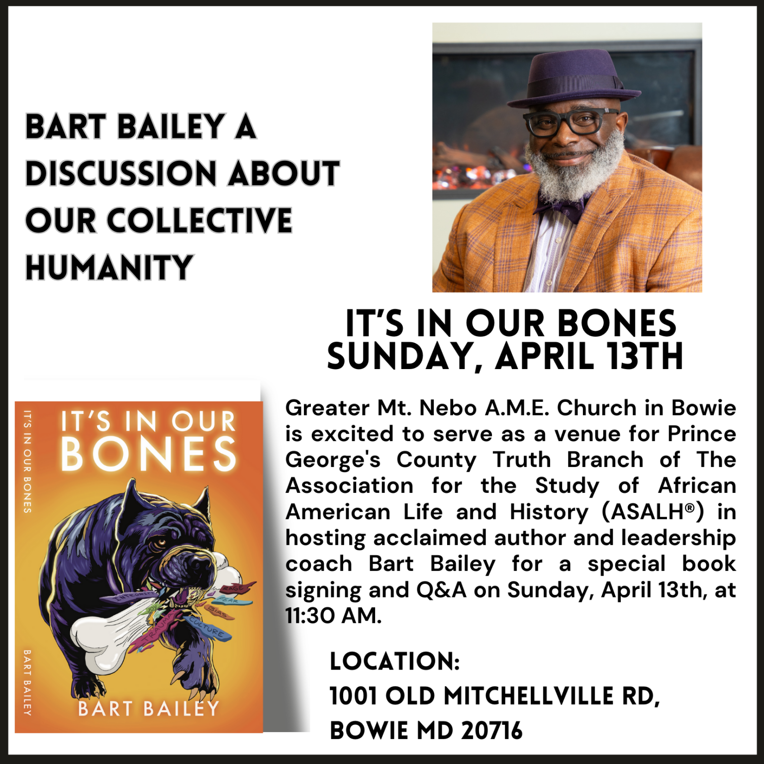 ASALH Prince George’s County Truth Branch Hosts “It’s in our Bones ...
